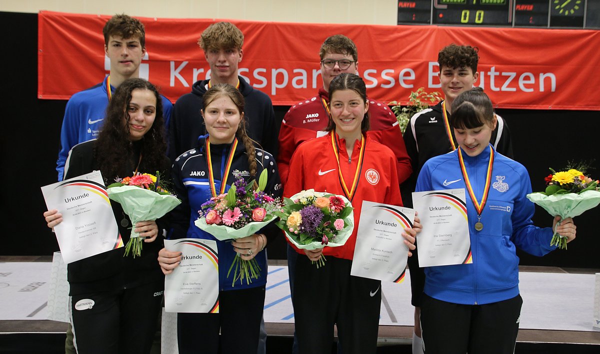 Deutsche Meisterschaft U17 Degen: Gold für Eva Steffens, Max Straub